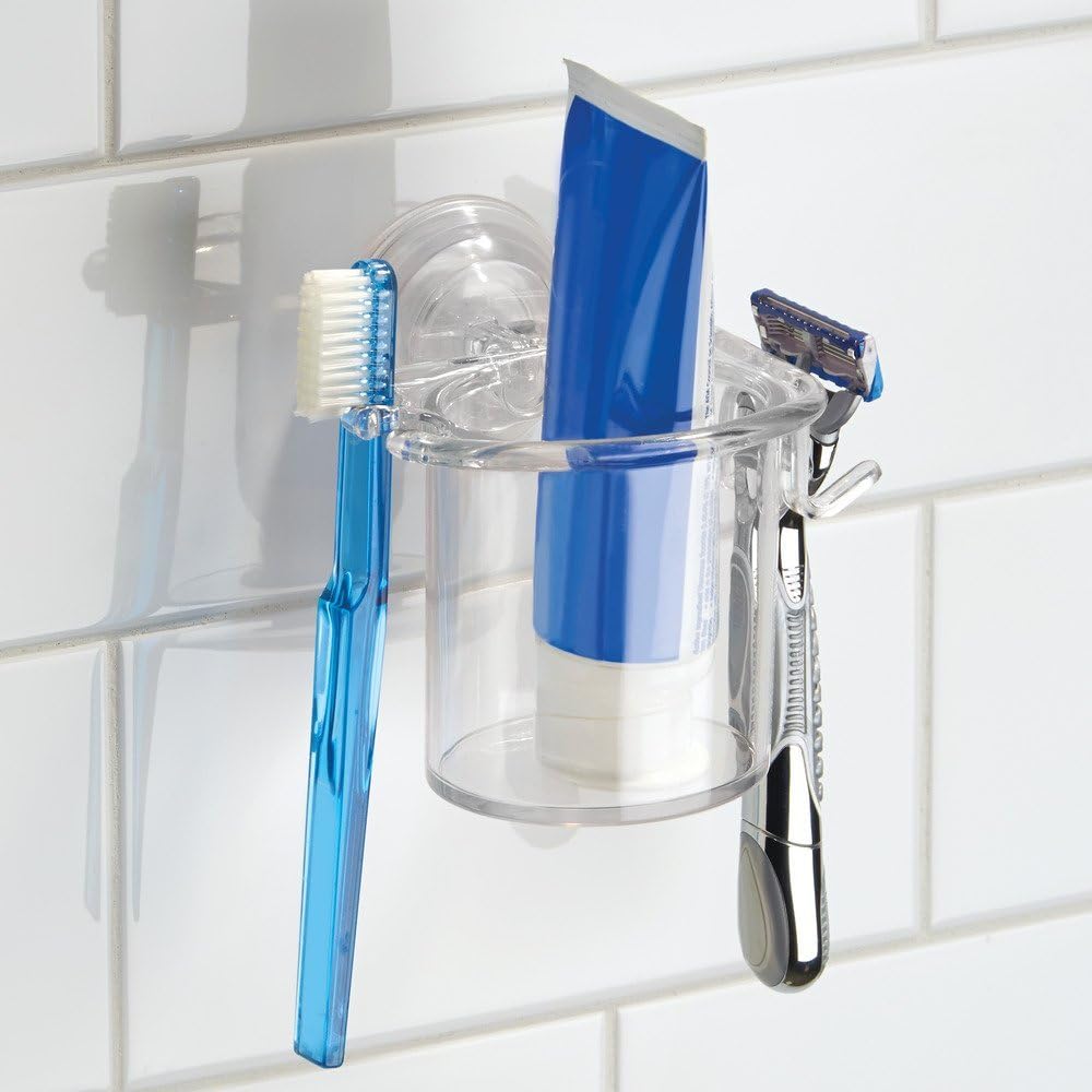 InterDesign Power Lock Suction, Toothbrush & Toothpaste Holder ...