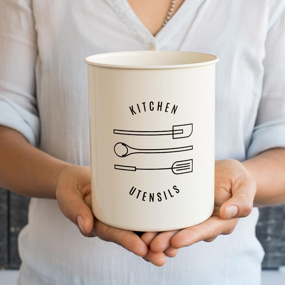 Powder-Coated Steel Utensil Crock – Tarzian West for Housewares