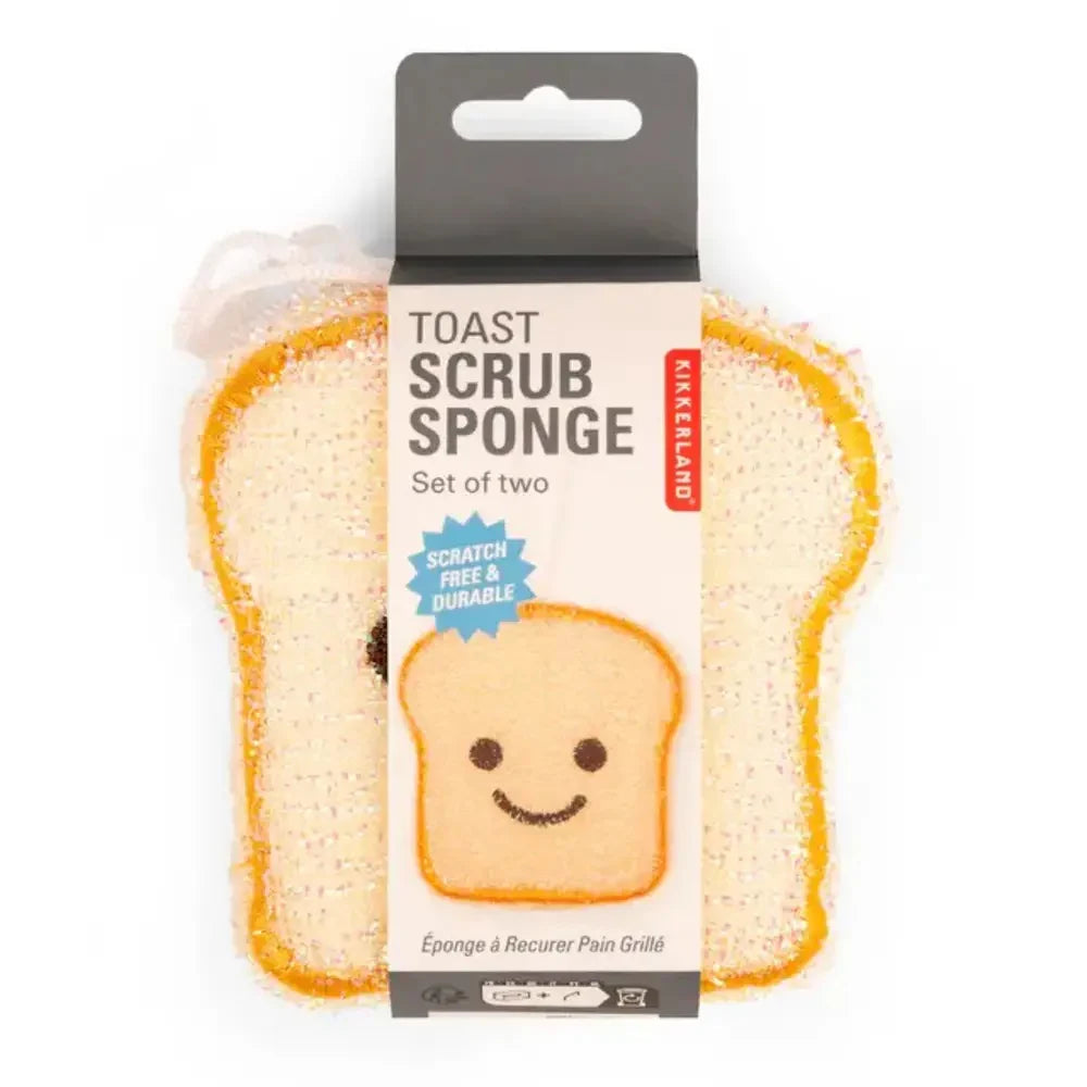 Kikkerland Toast Scrub Sponges – Set 2 – Tarzianwestforhousewares